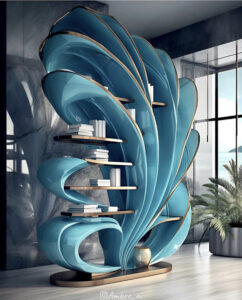 innovative Bookshelf for a Luxurious and Aesthetically Pleasing Future