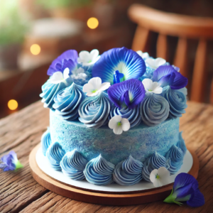 How to make Blue Butterfly pea Flower cake